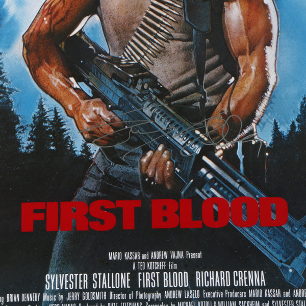 Sylvester Stallone Signed "Rambo: First Blood Part I" Movie Poster - B ...
