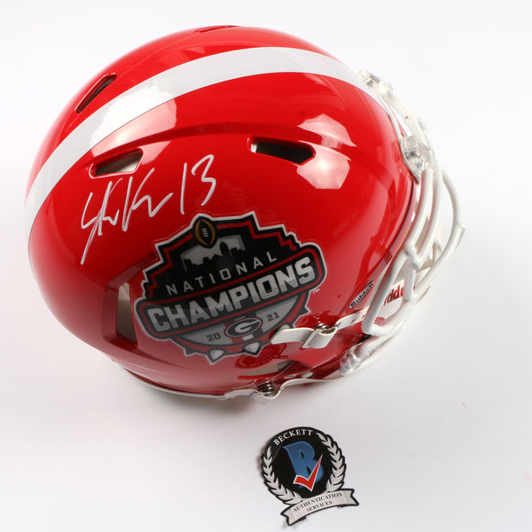 Stetson Bennett Signed Helmet Authentic Speed National Championship ...